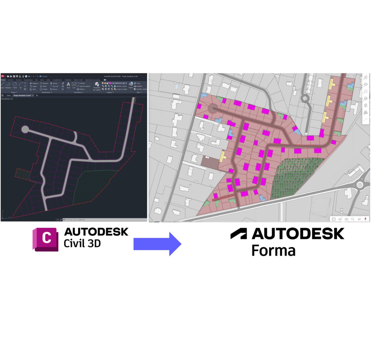 Village BIM - [Workflow] Autodesk Civil3D et Forma pour l’aménagement de zones pavillonnaires